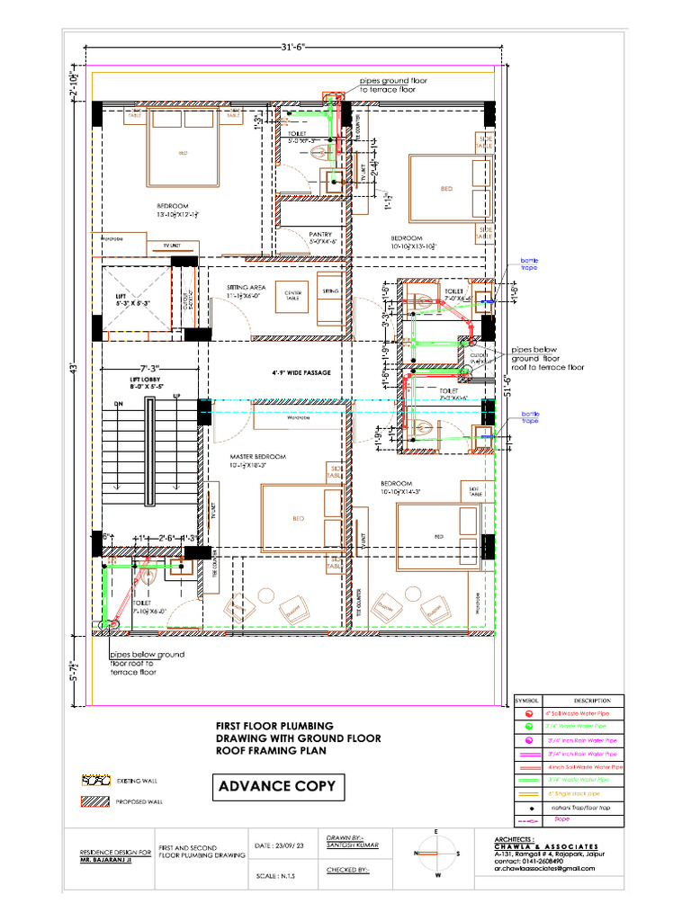 Mr. Bajrang Ji First & Second Floor Plumbing Drawing.....22.11.2023 ...