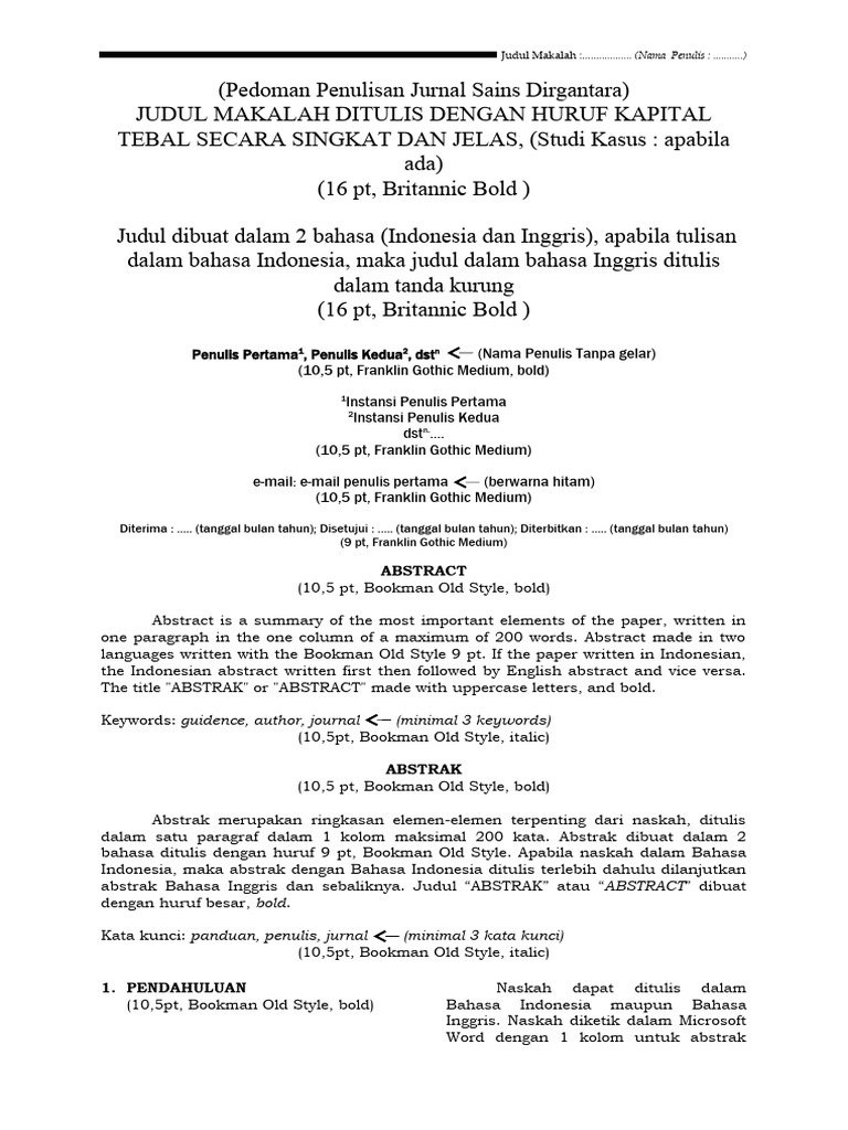 Template Full Paper J Sains | PDF | Kajian Bahasa Asing