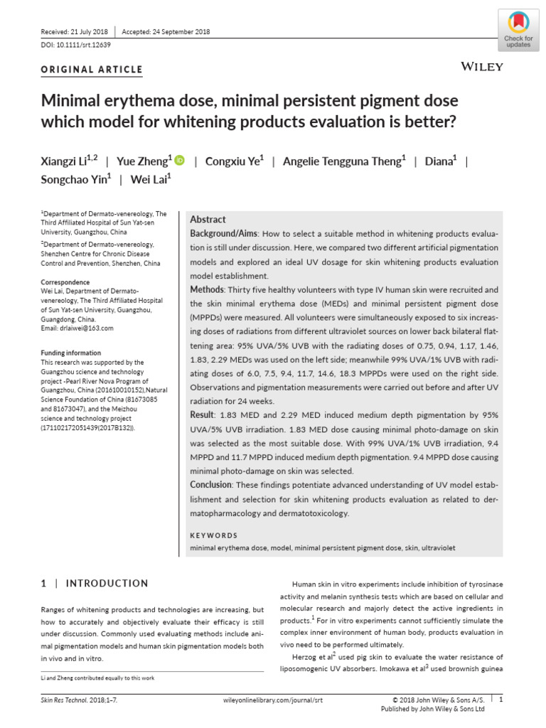 2018 - MED - MPPD Which Model For Whitening Products Evaluation Is ...