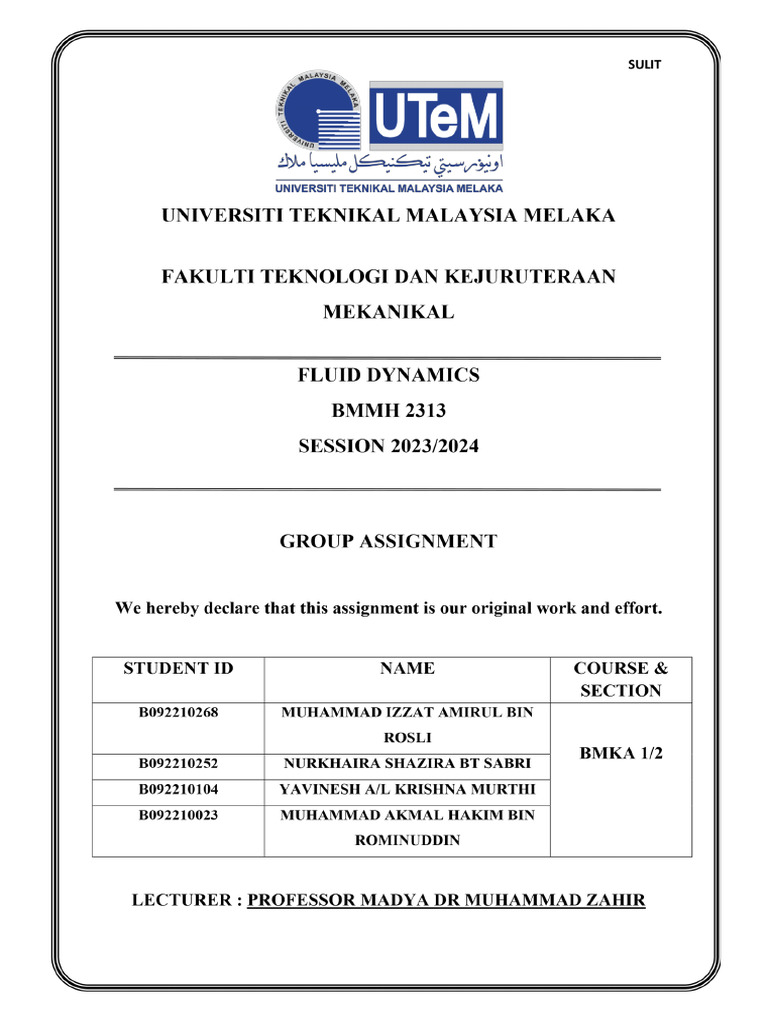 Assignment Fluid Mechanics Last | Download Free PDF | Pump | Pipe (Fluid Conveyance)