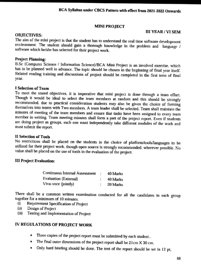 Mini Project Format | PDF | Evaluation | System