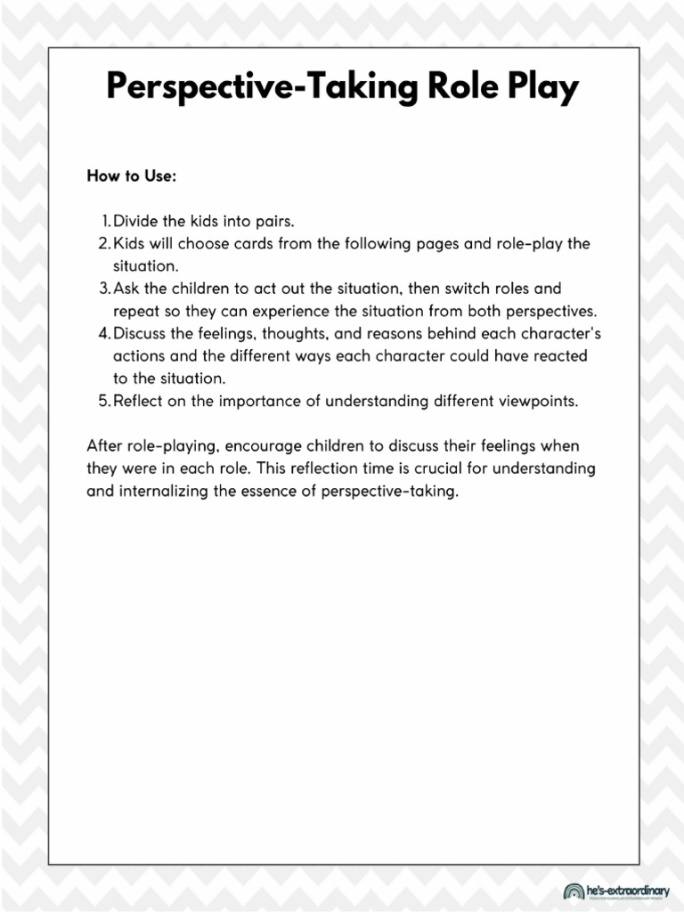 PERSPECTIVE-TAKING ROLE PLAY (1) | PDF