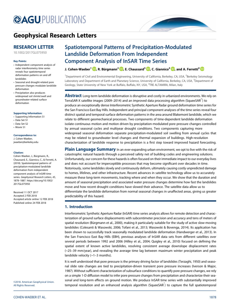 Geophysical Research Letters - 2018 - Cohen Waeber - Spatiotemporal ...