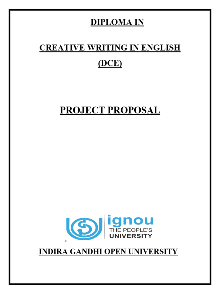 Project Proposal of Diploma in Creative Writing | PDF | Social Science