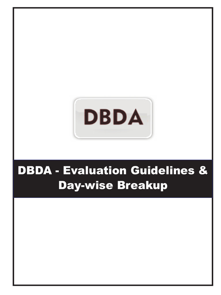 DBDA Course Structure and Guidelines | PDF | Databases | Apache Hadoop
