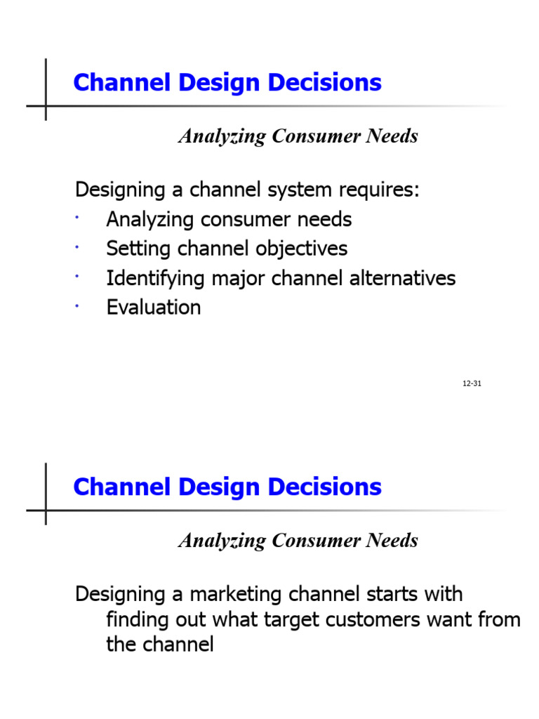 Channel Design Decisions | PDF | Marketing | Sales