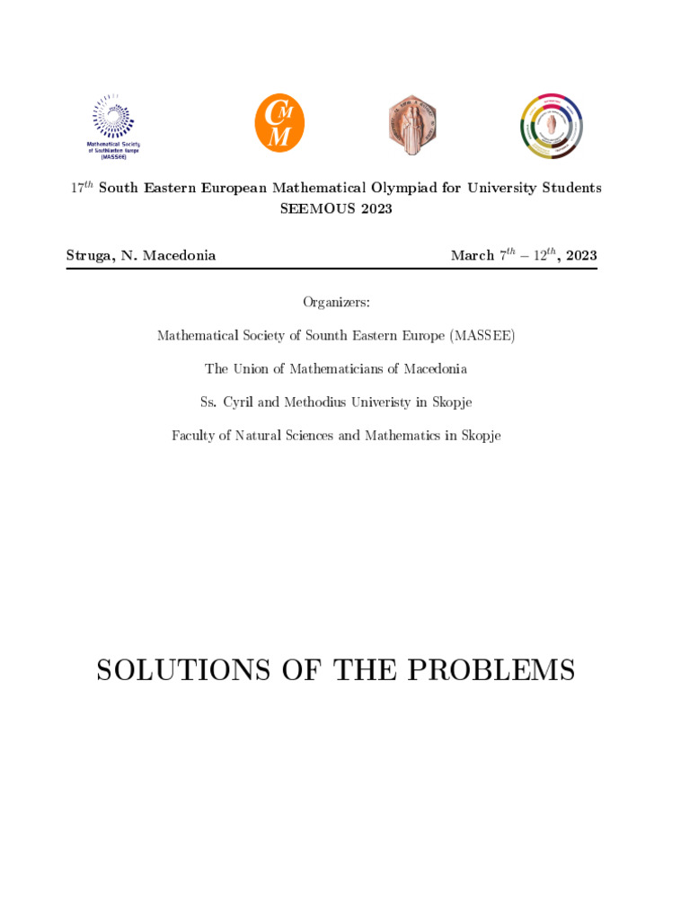 Problems and Solutions | Download Free PDF | Mathematical Physics | Algebra