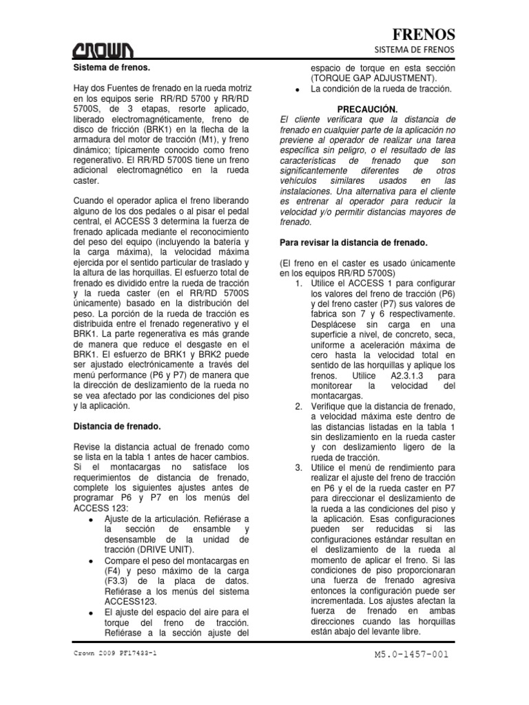 Sistema de Frenos | PDF | Tornillo | Eje