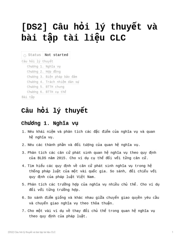 DS2 Cu Hi L Thuyt V Bi TP Ti Liu CLC | PDF