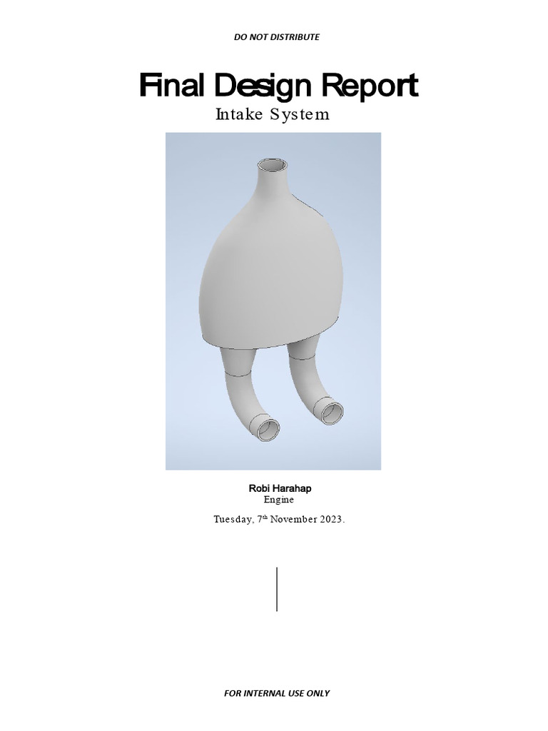 UIRT 2024 Intake Plenum Final Design Report | Download Free PDF ...