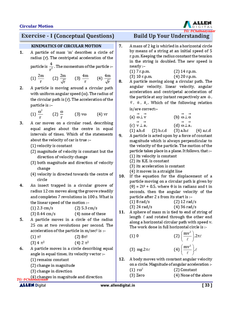 Circular Motion | PDF | Acceleration | Velocity