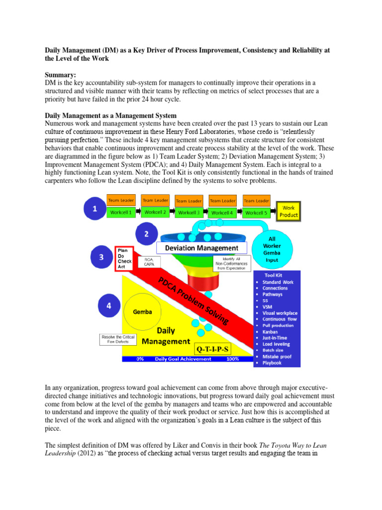 WWQ October 2017 Daily Management | PDF | Lean Manufacturing ...