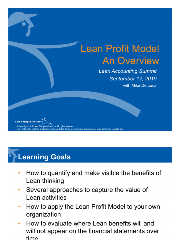 Mike-DeLuca Lean Profit Model | PDF | Lean Manufacturing | Business