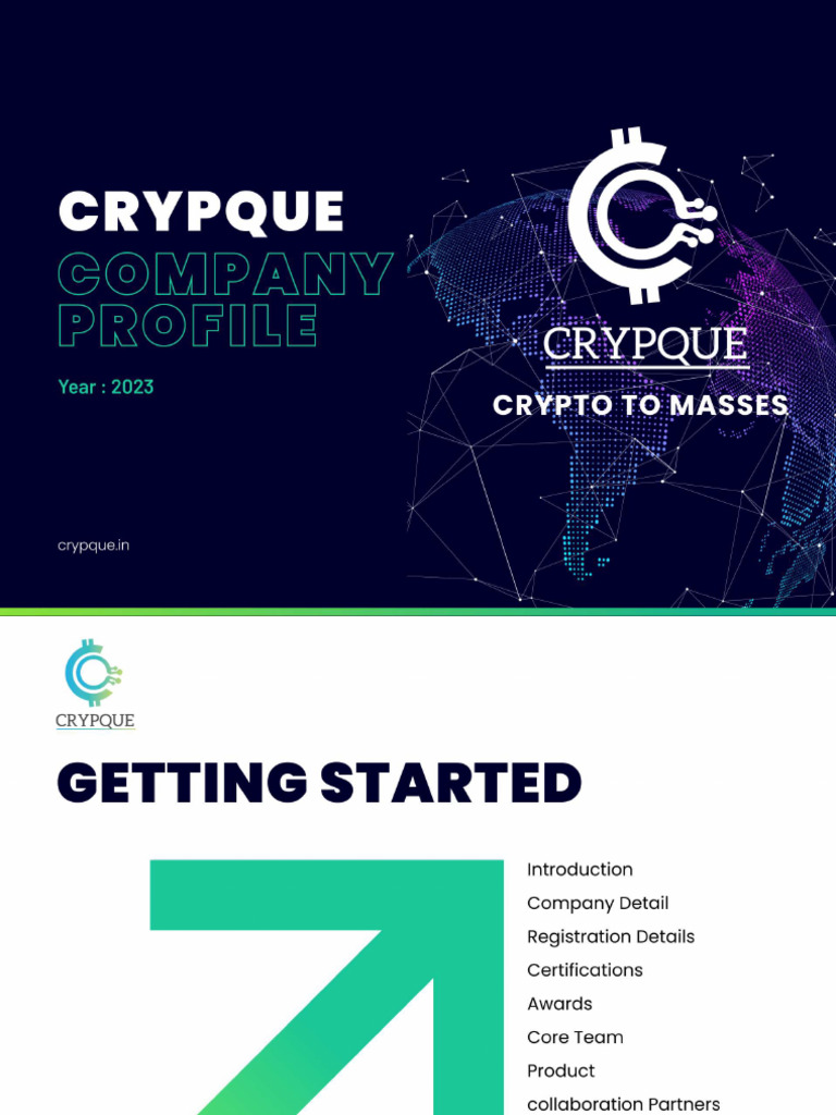 Crypque - Company Profile 2023 - Compressed | PDF
