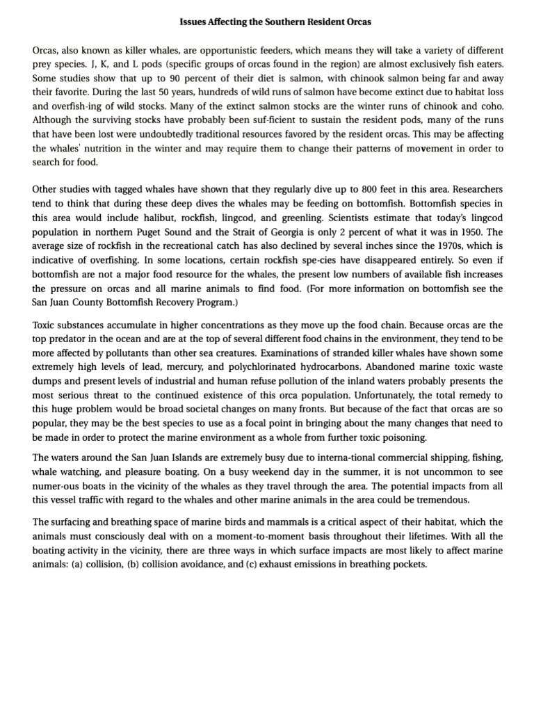 Passages 3 | PDF | Whales | Salmon