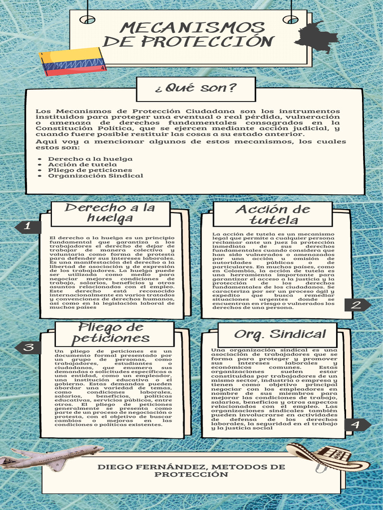 Infografía Mecanismos de Protección | Descargar gratis PDF | Derecho laboral | Sindicato
