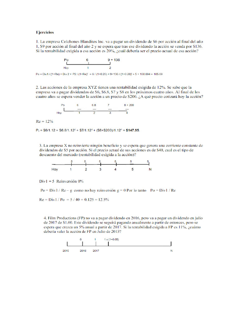 Ejercicios de Financiera | PDF