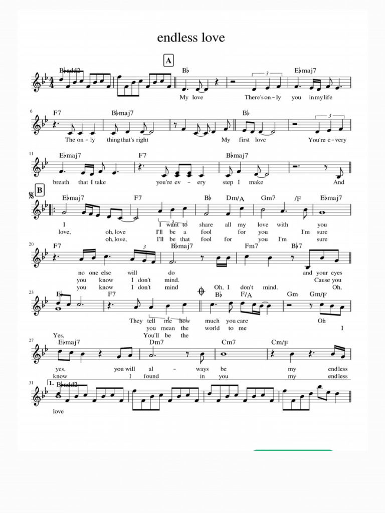 Endless Love Partitura | PDF