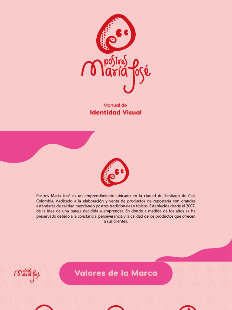 Manual de Identidad Visual Postres MJ | PDF | Marca | Postres