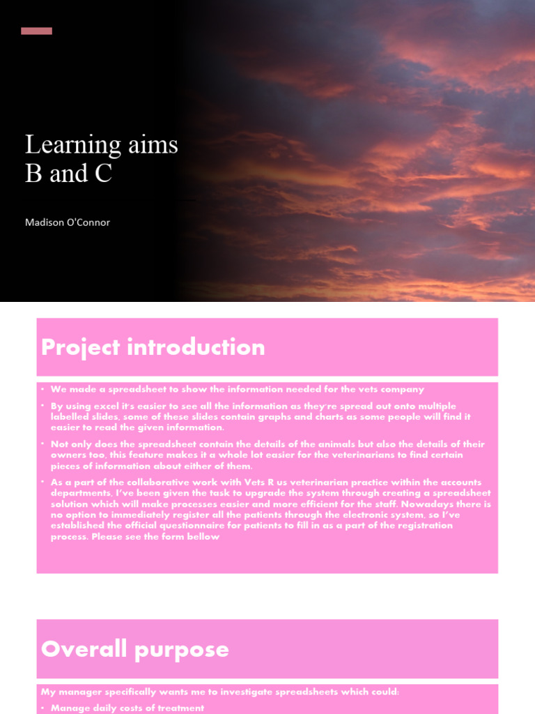 Learning Aims B and C 1 | PDF | Spreadsheet | Microsoft Excel