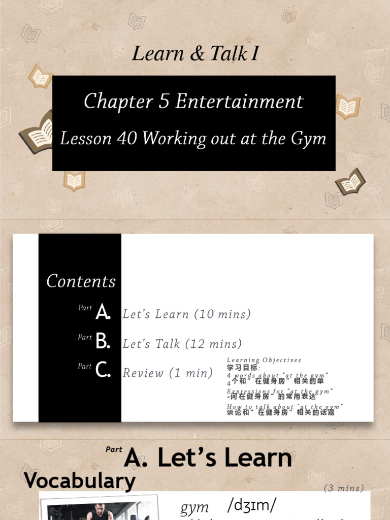 TE Lesson 40 Working Out at The Gym | PDF | Learning | Human Communication