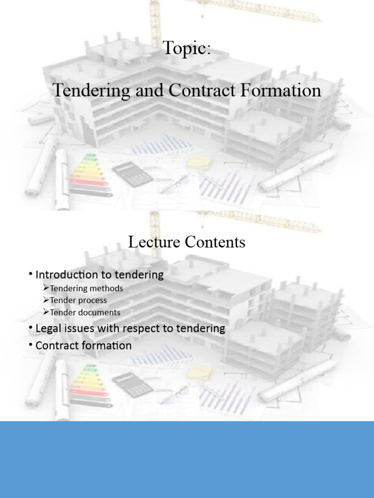 Tendering Contract Formation Presentation 2024 | PDF | Offer And Acceptance | Contractual Term