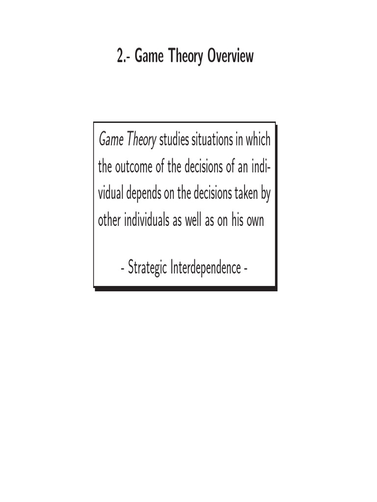 2_Game_Theory | PDF | Game Theory | Systems Theory