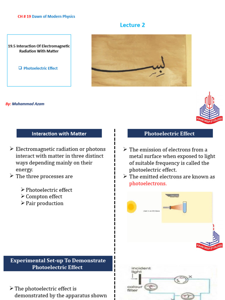 Photoelectric Effect and Its Applications | PDF | Photoelectric Effect ...