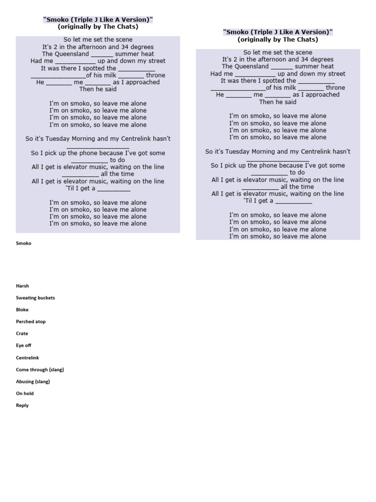 Smoko | PDF | Language Arts & Discipline