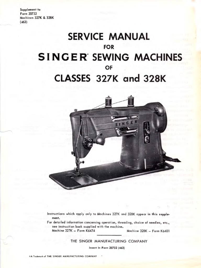 Singer 328 or 327 Service Manual and Parts List | PDF