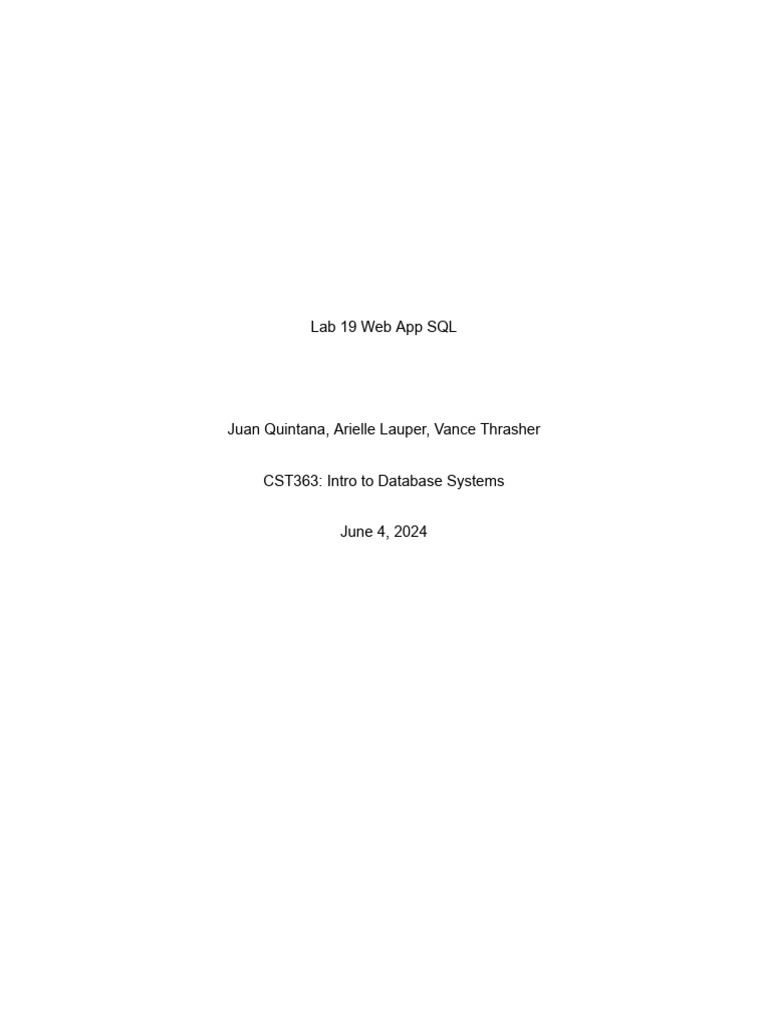 Lab19 Web App SQL | PDF | Medical Prescription | Databases