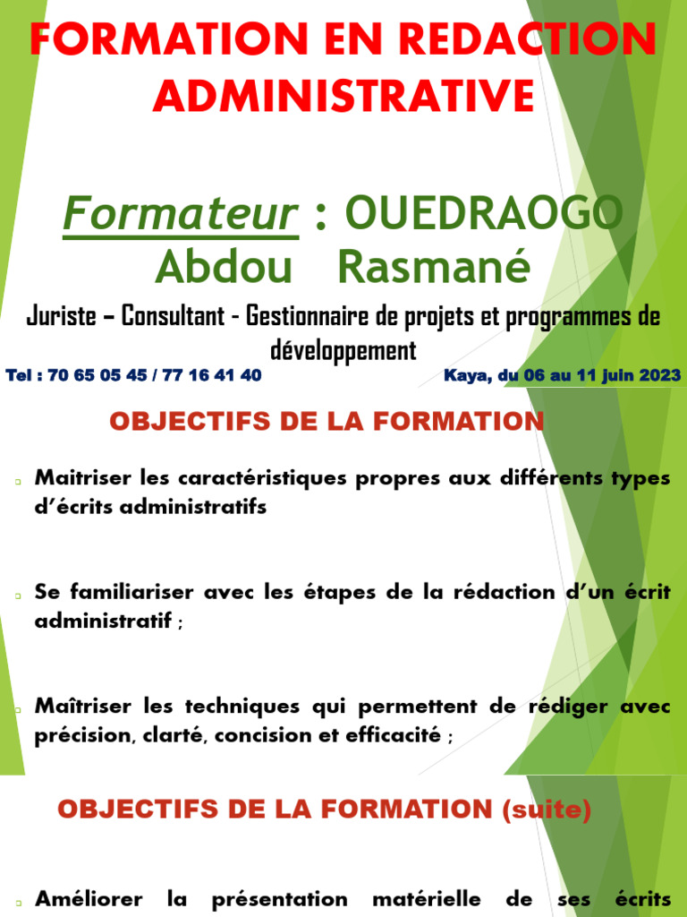Formation en rédaction administrative | PDF | Informations