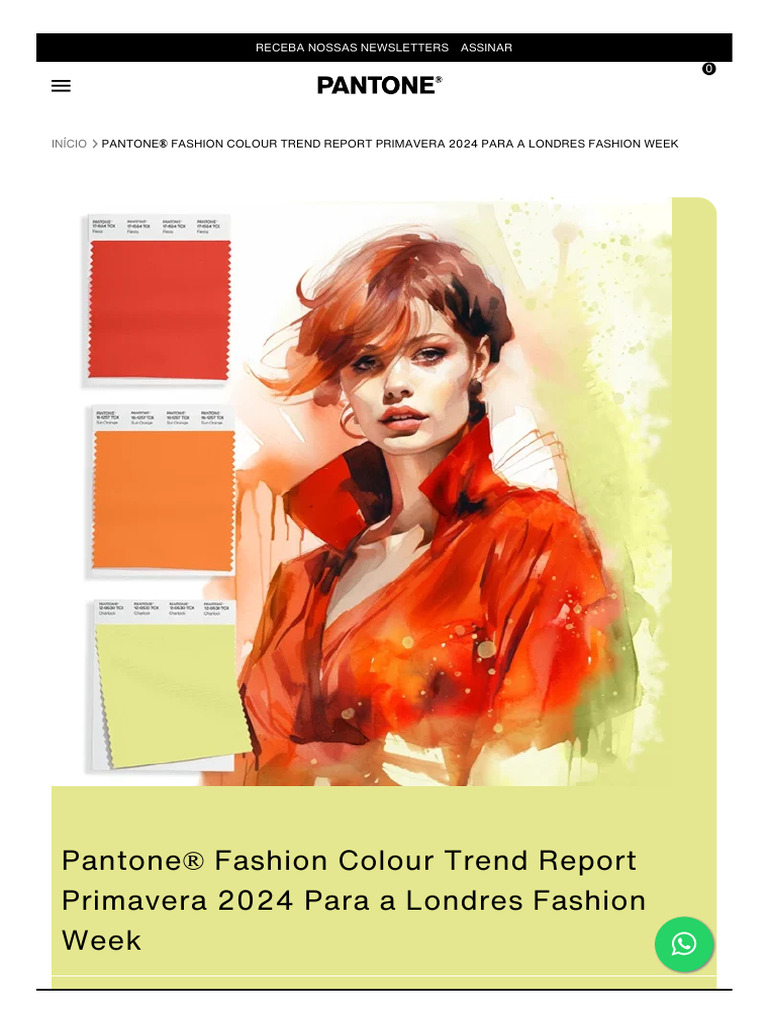 Pantone® Fashion Colour Trend Report Primavera 2024 para A Londres ...