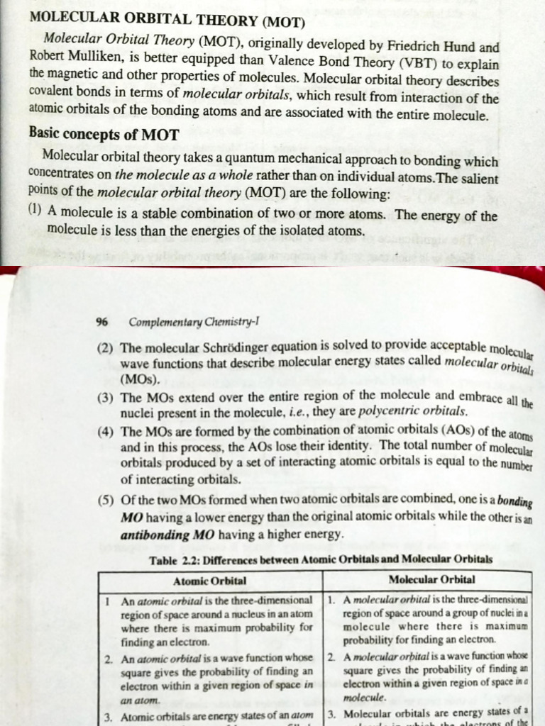 Molecular Orbital Theory (MOT) & Hydrogen Bonding | PDF