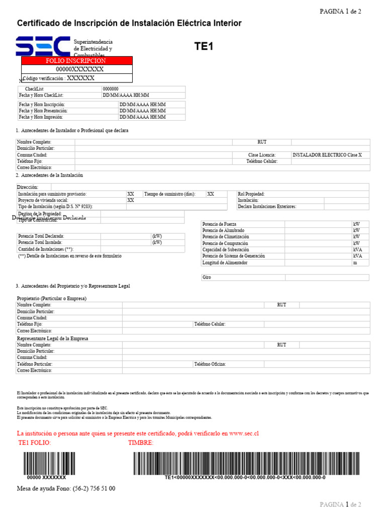 EEO406 Unidad 3 Final Formulario TE-1 Limpio E-Declarador | PDF