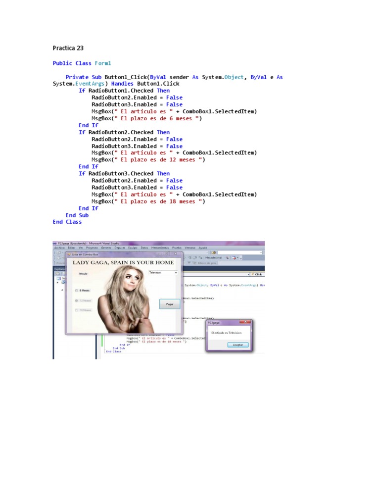 Visual Basic Form with Radio Buttons | PDF | Computing And Information ...