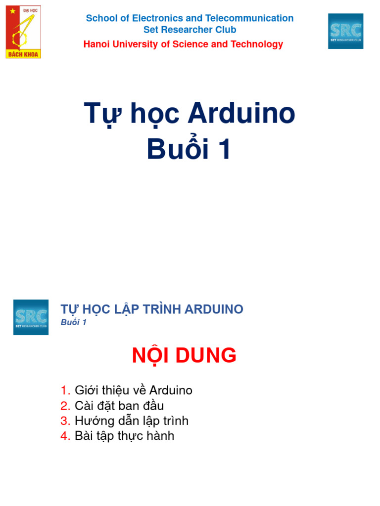 Tu Hoc Arduino Buoi 1 | PDF