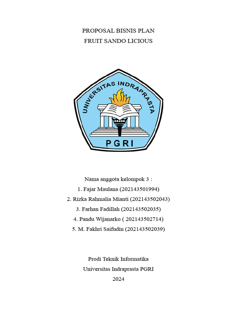 Proposal Bisnis Plan | PDF