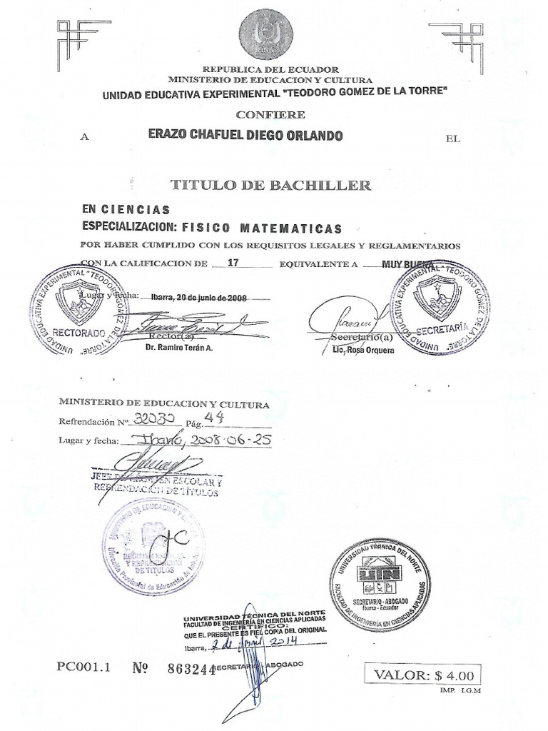 3 Titulo Bachiller | PDF