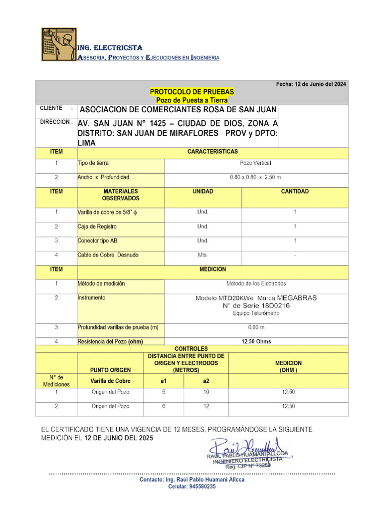 Pozo A Tierra Hoja 03 | PDF
