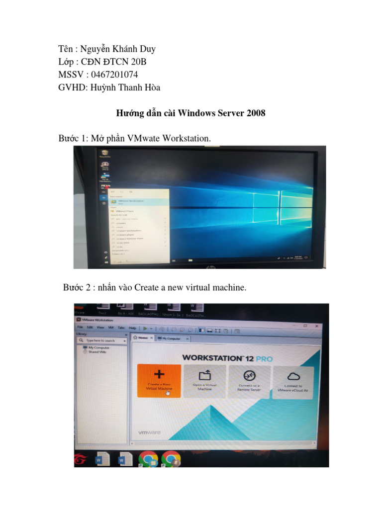 Nguy - N Khánh Duy - Bài Báo Cáo (Windows Server Vs Windows 7) | PDF