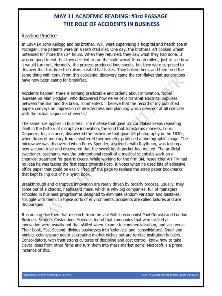 3 May 11 Reading Passage | PDF