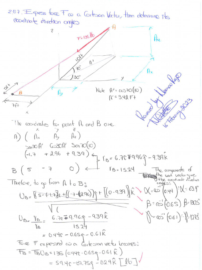 Hibbeler - Engineering Mechanics Statics - Chapter - 2 - P2.87 | PDF