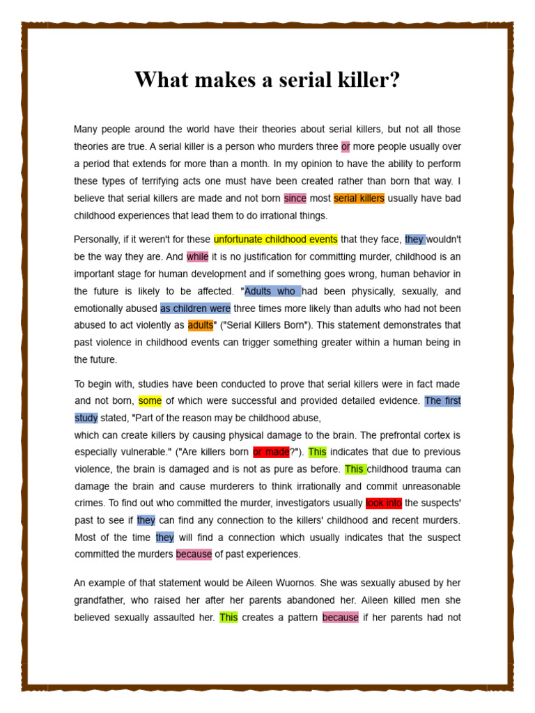What Makes A Serial Killer PDF | PDF | Serial Killer | Violence