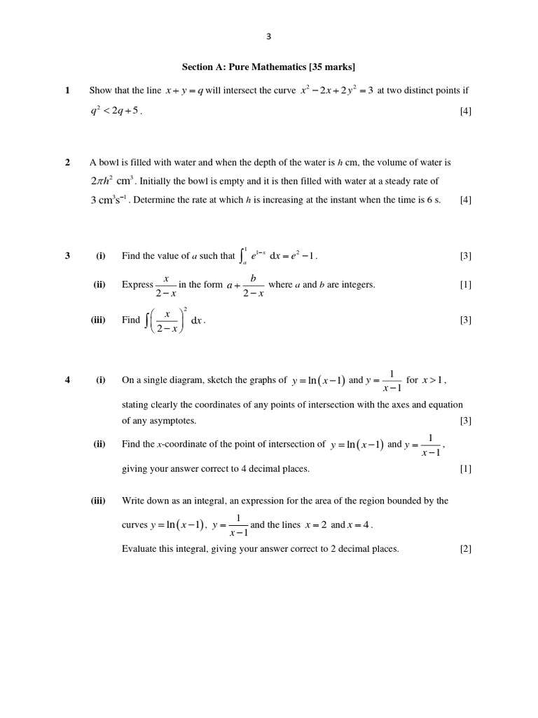 2012 H1 Math Prelim Exam Paper - Solution | PDF | Linear Regression ...