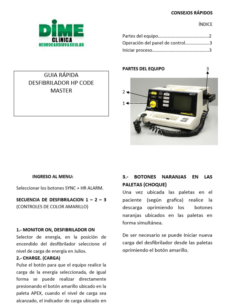 GUIA Desfibrilador | Descargar gratis PDF | Electrocardiografia