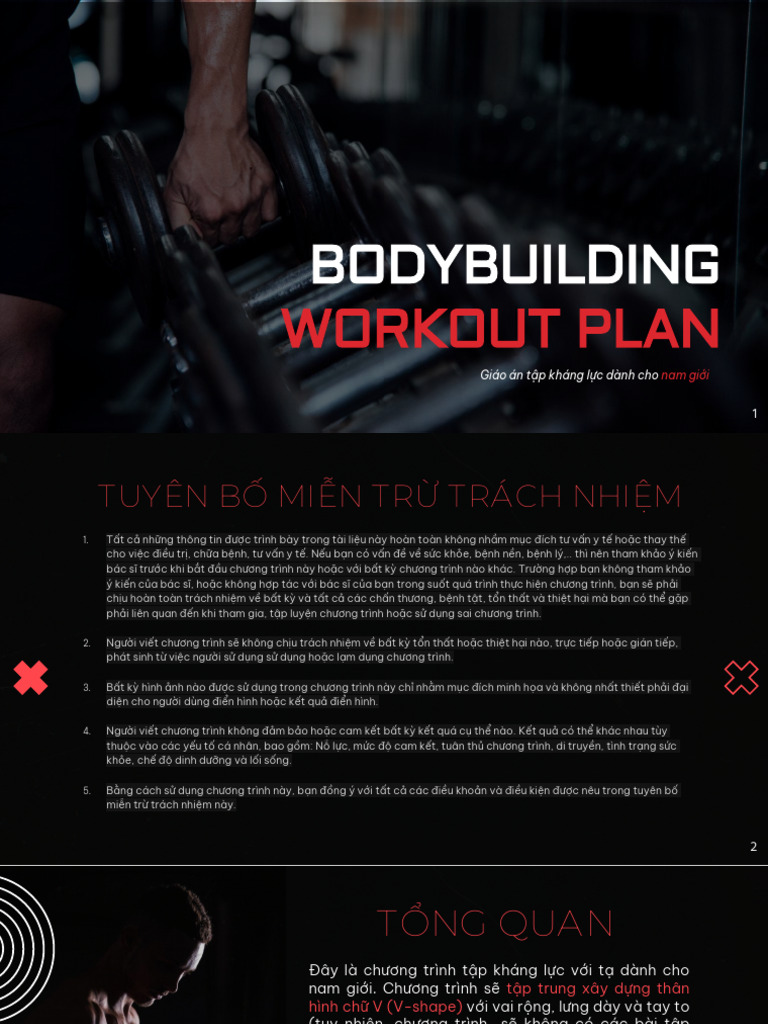 Men - Bodybuilding Workout Plan-1 | PDF