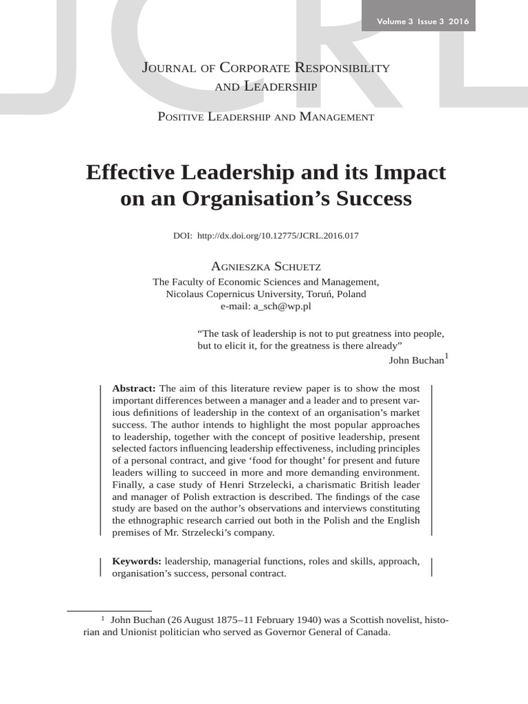 Effective_Leadership_and_its_Impact_on_an_Organisa | PDF | Leadership ...