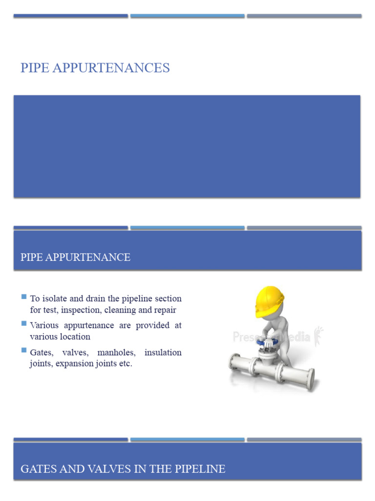 Pipe Appurtenances | PDF | Reservoir | Valve