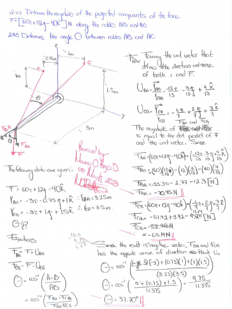 Hibbeler - Engineering Mechanics Statics - Chapter - 2 - P2.117 - P2 ...